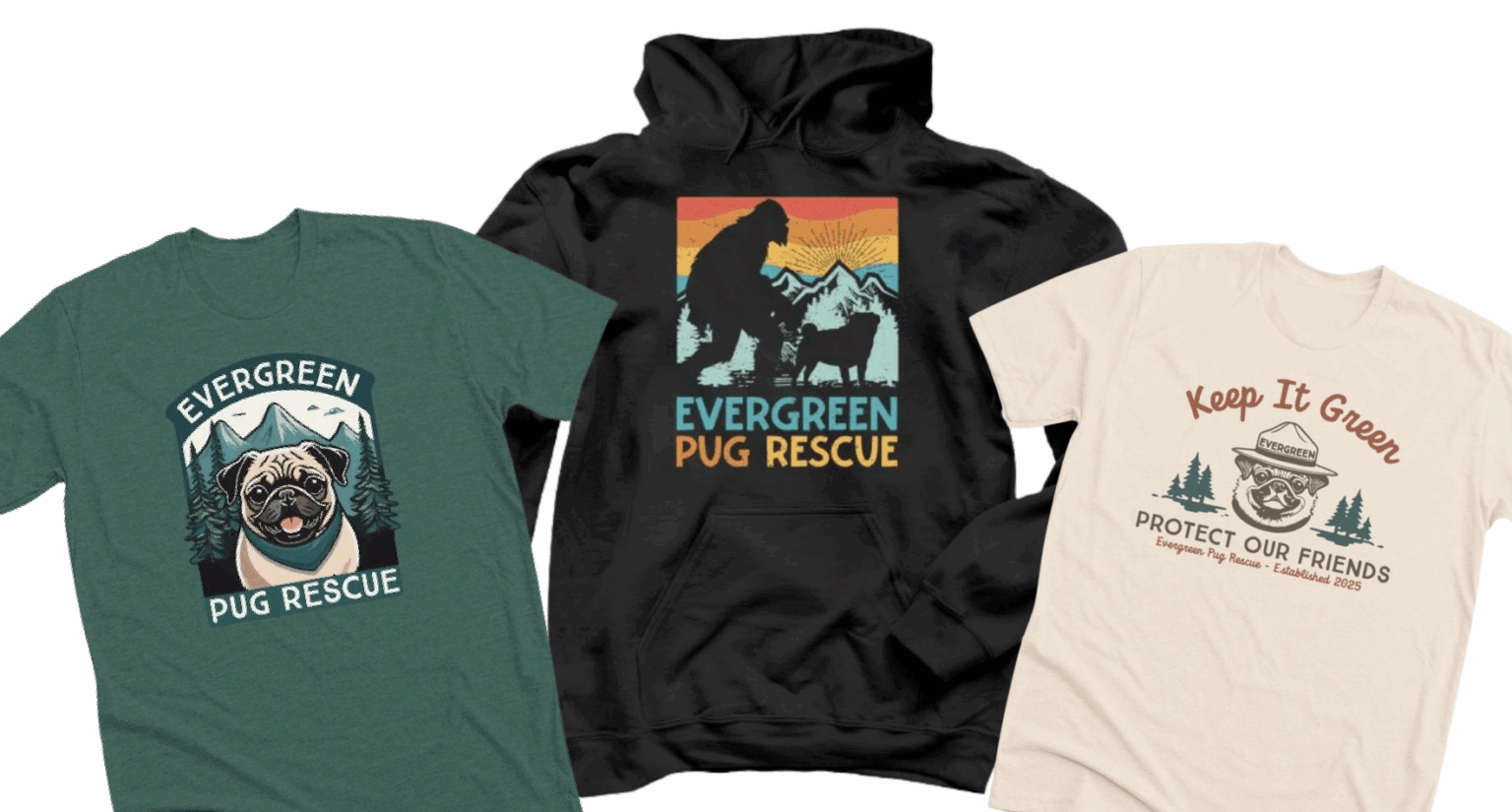 Shop Our Merch – Evergreen Pug Rescue